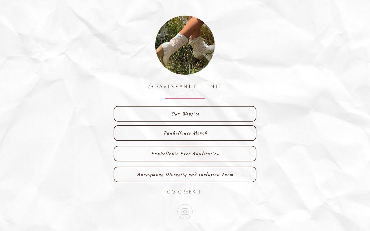 Panhellenic Title Page